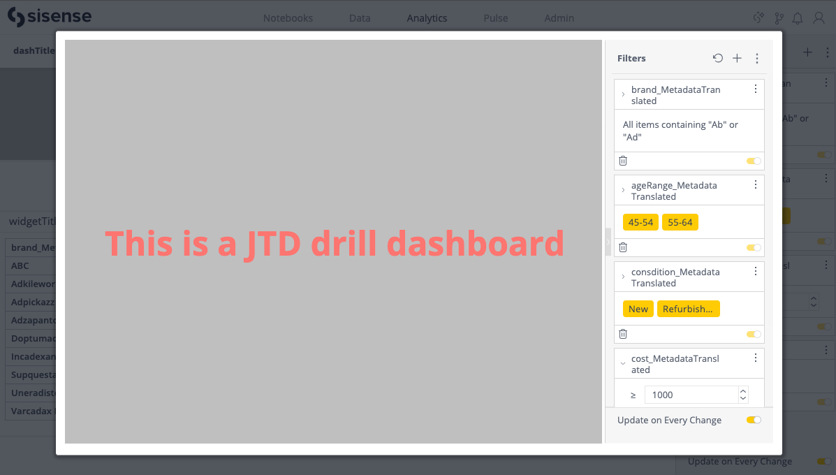 Exploring The Potential Of Sisense Jump To Dashboard Filter