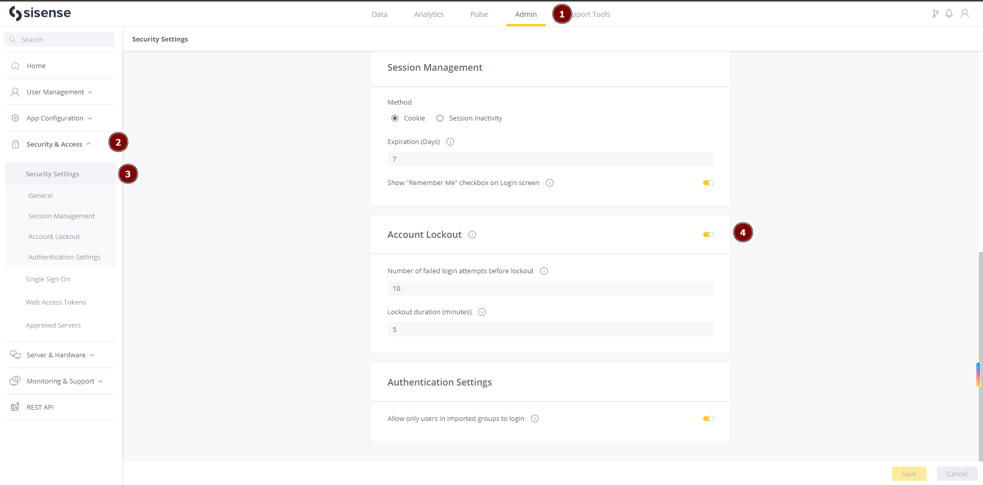 How to unblock users after failed login attempts | Sisense