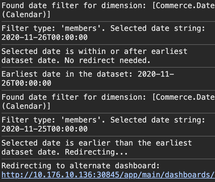 Redirect users to different dashboards based on dashboard filters | Sisense