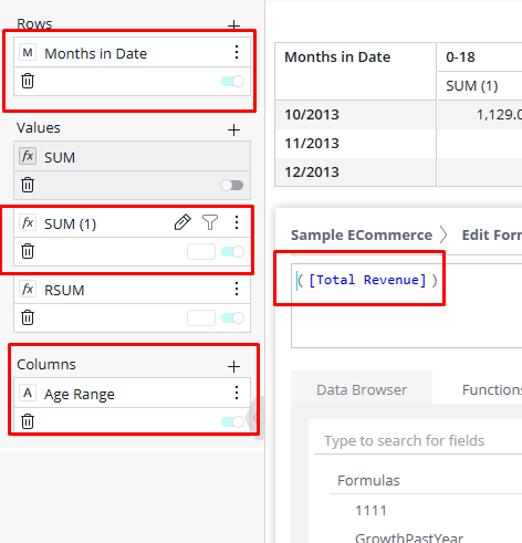 How to create a horizontal RSUM | Sisense