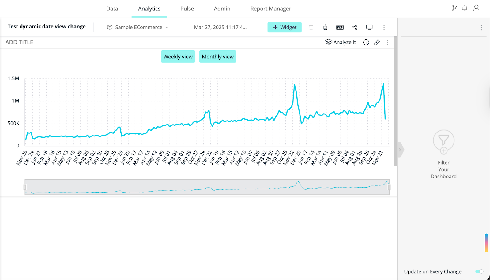 How to dynamically change date view and format with buttons [Linux] | Sisense Community